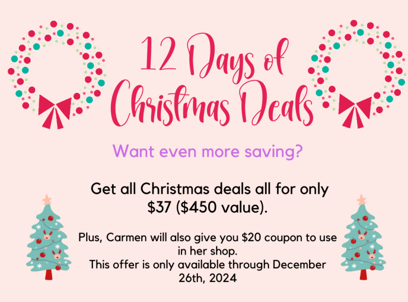 Purchase All 12 Days Of Christmas Deals 2024 : Simply Couture PLR