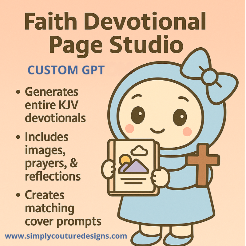 Faith Devotional Page Studio GPT : Simply Couture PLR