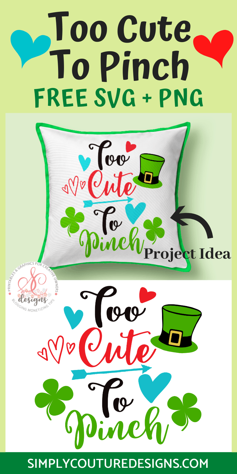 Too Cute To Pinch Svg Cut File Simply Couture Designs